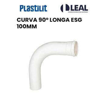 Curva 90 longa esgoto 100mm- Plastilit - Cotovelo / Joelho para Esgoto ...