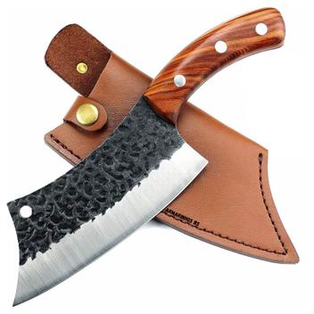 Cutelo Faca Forjado Rustico Artesanal Com Bainha Para Churrasco Camping ...
