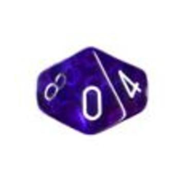 Dado Chessex D10 Translúcido Azul com Números Brancos - 23276 - Dados ...