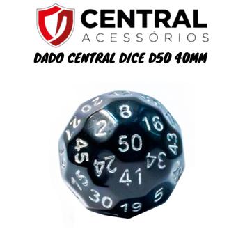 Dado D50 Lados 40 Mm Jogo de Tabuleiro Opaco Grande Rpg Central Dice ...