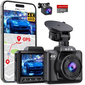 Dash Cam ecomoment GT802 4K + 1080P - Gravação Frontal e Traseira ...
