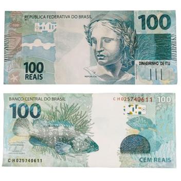 De Itú Nota Dinheiro R 100,00 Reais Gigante - Brincadeira - Magic ...