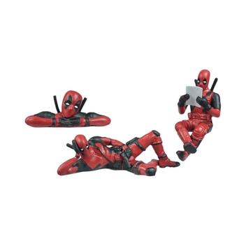 Deadpool X-Men Marvel Action Figure Set 3pcs Postura Sentada Mini ...