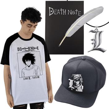 Death Note Bone Anime Caderno Caneta Coleção Kira Ryuk - Kit Masculino ...