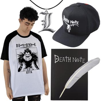 Death Note Bone Anime Caderno Caneta Coleção Kira Ryuk - Kit Masculino ...