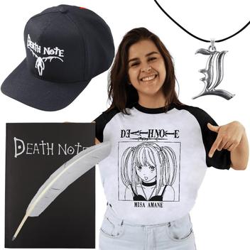 Death Note Bone Anime Caderno Caneta Coleção Kira Ryuk - Kit Masculino ...