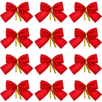 Decorações de laço de Natal WILLBOND 96 pacotes para árvore de Natal ...