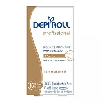Depi Roll Folha Pronta Depilação Facial Tradicional - 8 Pares - Folhas ...