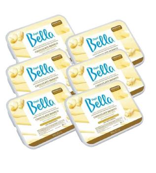 Depil Bella Cera Chocolate Branco 800G - 6 Unidades - Cera Depilatória ...
