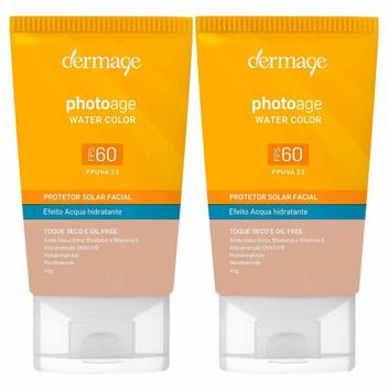 Dermage Photoage Water Color Kit com 2 Protetores Solares com Cor FPS60 ...