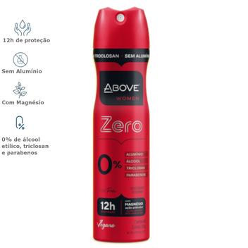 Desodorante Above Zero Sem Alumínio Women 150ml/90g - Desodorante ...