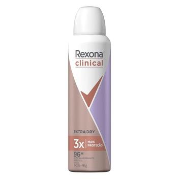 Desodorante Aerosol Clinical Extra Dry 150ml Rexona - Desodorante ...