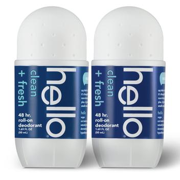 Desodorante hello Clean & Fresh Roll On 50mL 48h, pacote com 2 ...
