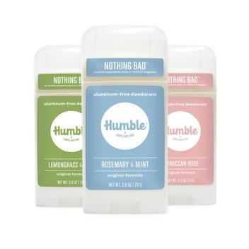 Desodorante HUMBLE BRANDS Original Formula, sem alumínio, pacote com 3 ...