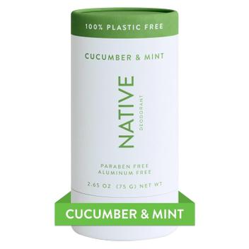 Desodorante Native Plastic Free 72h para controle de odor de pepino e ...