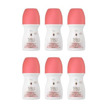 Desodorante Roll-On Tabu Tradicional 50Ml - Kit Com 6Un - Desodorante ...
