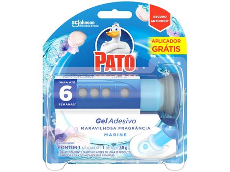 Desodorizador Sanitário Pato Gel Adesivo Marine com Aplicador Refil ...