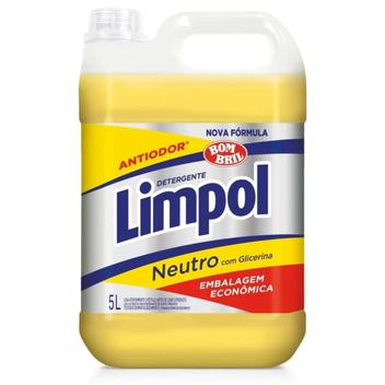 Detergente Antiodor Tradicional Neutro Limpol Bombril 5L - Detergente ...