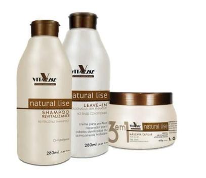 Detra Trio Natural Lise - Shampoo 280ml + Leave-In 280ml + Máscara 400g ...