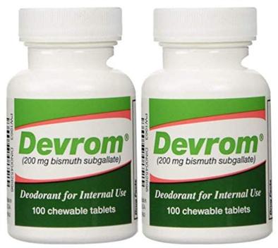 Devrom Desodorante Interno - 200mg - 100 Comprimidos Mastigáveis ...