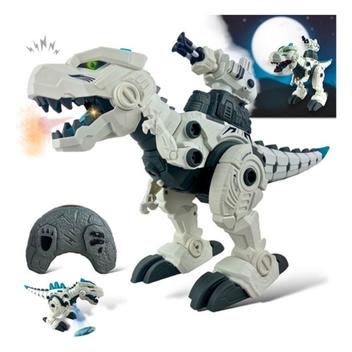 Dinossauro Robô T-Rex Controle Remoto Anda Solta Fumaça Atira Dardos ...