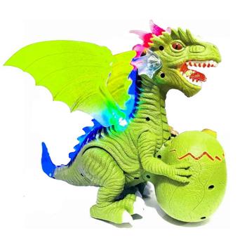 Dinossauro Tiranossauro Rex Dragão que anda com Som Luz e Filhote no ...