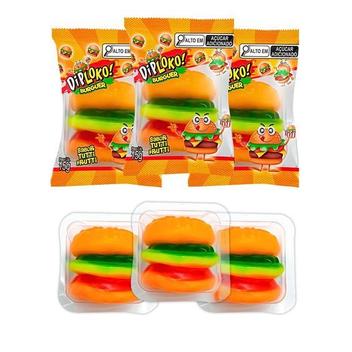 Diploko Gelatina Docinha Burguer Kit com 3 Unidades Prove - Danilla ...