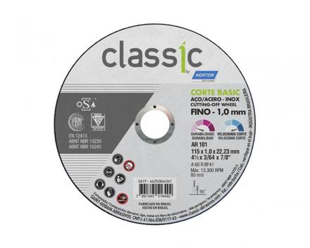 Disco Corte Ferro Norton Classic Basic 115X1,0X22,23Mm - Disco de Corte - Magazine Luiza