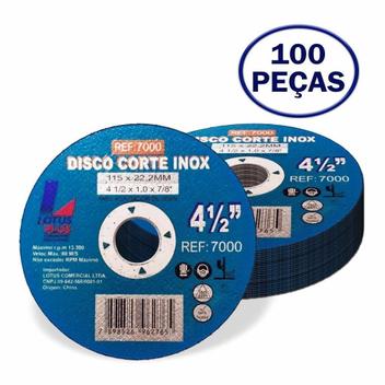 Disco Corte Inox 4 1/2 X 1.0 X 7/8 Com 100 Lotus - Disco de Corte ...