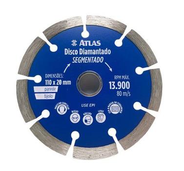 Disco Corte Segmentado Diamantado 110mm Profissional Atlas - Disco de Corte - Magazine Luiza