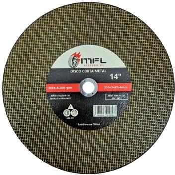 DISCO DE CORTE DE FERRO METAIS 355x3x25,4 14 POLEGADAS - MFL - Disco de ...