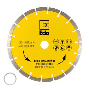 Disco De Corte Diamantado Segmentado 230 Mm 9'' - EDA - Disco de Corte ...