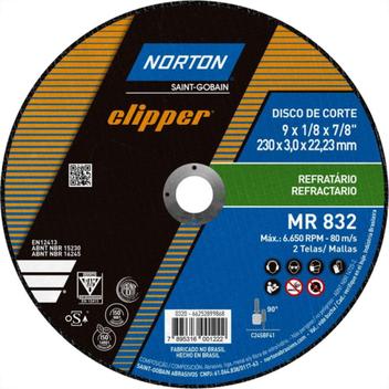 Disco De Corte Para Refratario Norton 9 X 1/8 X 7/8 832 - Disco de ...