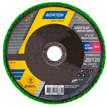 Disco de lixa flap disc côncavo 7" fibra - Standard - Norton - Disco de ...