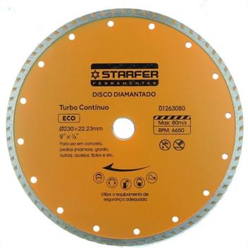 Disco Diamantado Starfer Eco Turbo 230Mm Seco/Agua - Disco de Corte ...