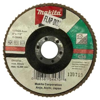 Disco Flap Abrasivo Plano 125Mm Grão C80 D-38065 Makita - Disco de ...