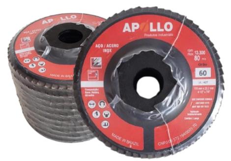 Disco flap gr. 60 kit 10pçs - apollo - Disco de Lixa / Flap - Magazine ...