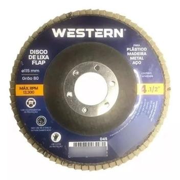 Disco Flap Profissional 4.1/2 X 40 - Western - Disco de Lixa / Flap ...