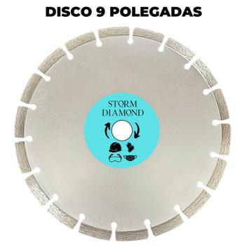 Disco Serra Diamantado Segmentado 230mm 9 Polegadas Cortar Concreto ...