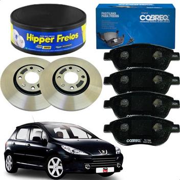 Discos de Freio E Pastilhas de Freio Peugeot 307 2.0 16v 2003 2004 2005 ...