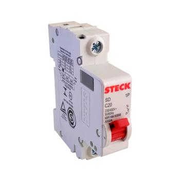 Disjuntor 20 Amperes Din Unipolar Monopolar Steck - Disjuntor Din ...