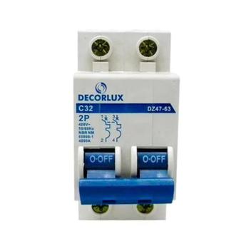 Disjuntor Bipolar Curva C Mini 32a 230 - 400 - Decorlux - Disjuntor DR - Magazine Luiza
