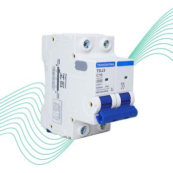 Disjuntor Bipolar Duplo 16A Curva C TR3KA Tramontina - Disjuntor Din - Magazine Luiza