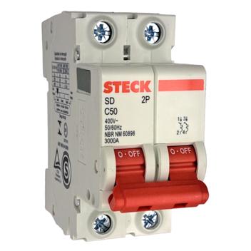 Disjuntor Din Steck Bipolar 50A Amperes Curva C - Disjuntor DR ...