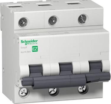 Disjuntor Schneider Easy9 Trifásico 3P 80A Curva C EZ9F33380 - Disjuntor Din - Magazine Luiza