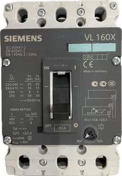 Disjuntor Tripolar Vl160x 80a - Siemens - Disjuntor Din - Magazine Luiza