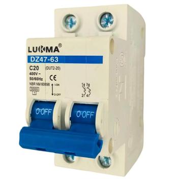 Disjuntores Mini Din Bipolar Duplo Bifásico Para 2 Fases Curva C Inmetro De 10A Até 70 Amperes ...