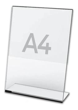 Display De Mesa Em L Acrilico A4 - Evolution - Display Informativo de ...