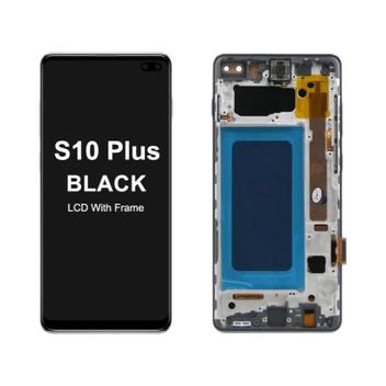Display LCD Tela de toque digital com moldura, Samsung S10 Plus, G975 ...