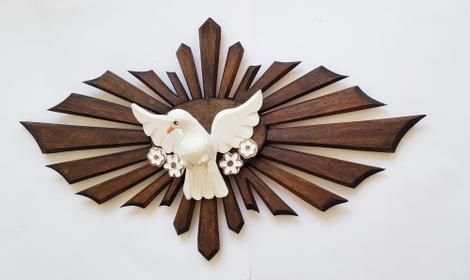 Divino Espírito Santo Resplendor De Madeira - 68 X 40 Cm - Divinas ...
